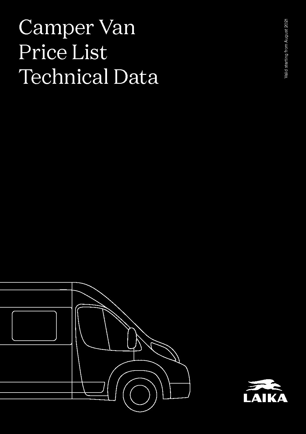 Camper Van – Price List Technical Data | Laika